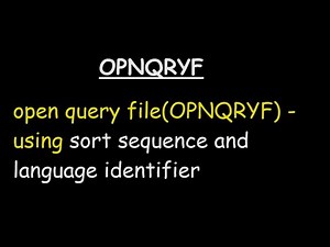 open query file(OPNQRYF) - using sort sequence and language identifier