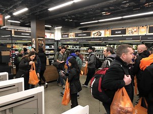Amazon Go automated retail store handles a crowd on opening morning — and the only line was outside