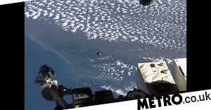 Nasa films mystery UFO following the International Space Station for 20 minutes