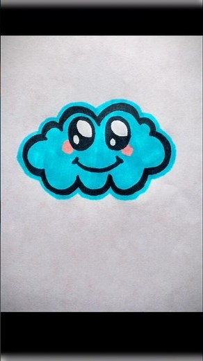 How to Draw a Cute Cloud Step by Step | Easy & Aesthetic Cloud Drawing ☁️