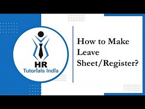 How to Make Leave Sheet in Excel | Leave Register | HR Tutorials India | Leave Sheet |Types of Leave