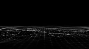 Digital wireframe landscape. Wireframe terrain polygon landscape design. Digital cyberspace in mountains with valleys. 3D rendering.