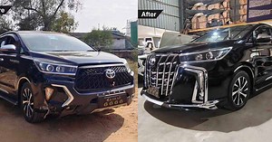 Toyota Innova Crysta modified with Alphard grille: Looks unique [Video]
