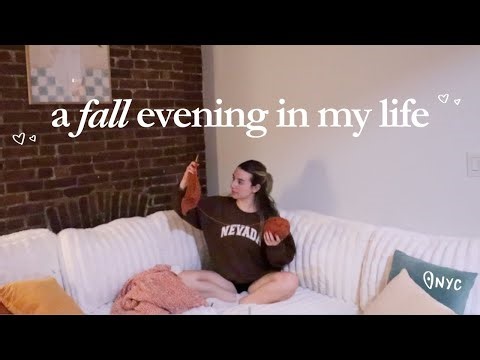 spend a cozy fall evening in my life with me 🍂 decorating for fall, crocheting, cooking dinner