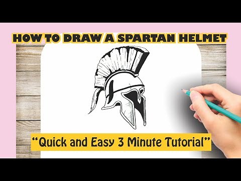 How to Draw a Spartan Helmet - Really Easy Drawing Tutorial