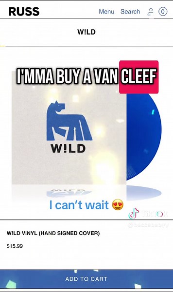 I am super excited for this new @RUSS album to drop on vinyl!! #russ