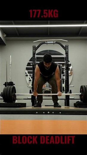 BLOCK DEADLIFT 177.5KG 3X4 #deadlift #powerlifting