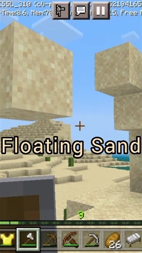 🤯 The Secret Behind Floating Sand in Minecraft!#minecraft