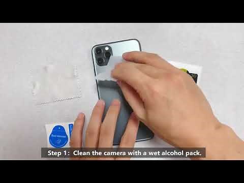 Rhidon iPhone series camera lens screen protector installation video