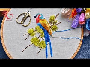 Beautiful 3D Bird Hand Embroidery Tutorial: Step by Step Guide for Beginners
