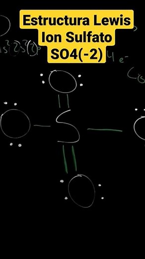 Estructura de Lewis ion sulfato SO4(-2) resonancia y cargas formales