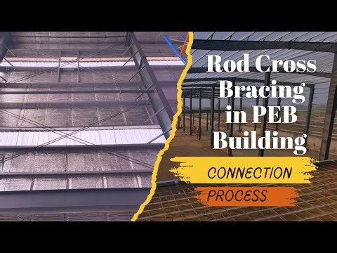 Cross Rod Bracing Connection in PEB Buildings | Type of Bracing