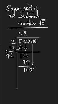 How to find the square root of an irrational number#squareroot #irrationalnumber