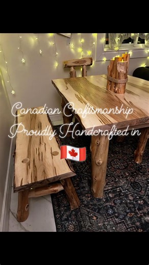 The highest quality products proudly Handcrafted in Canada 🇨🇦. Our signature joinery is elegant, strong and beautiful. #graditude #ontario #craftsmanship #blessed #canada #smallbusiness #cottagelife #family #logfurniture #handcrafted Ontario Wood# Huron Log Furniture | Huron Log Furniture