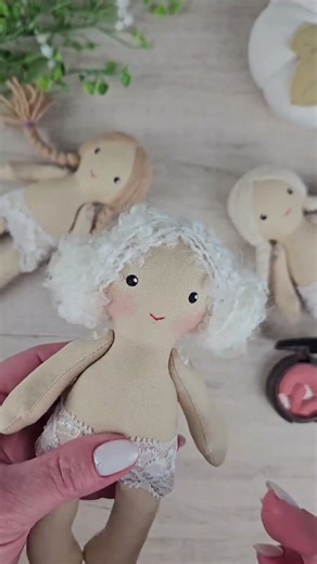 Doll Making Process 🧵 Hand-Sewn Rag Doll Creation #sewingpattern #dollpattern #doll