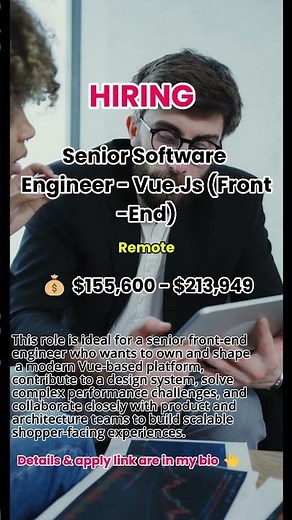 Hiring Senior Software Engineer - Vue.Js (Front-End)