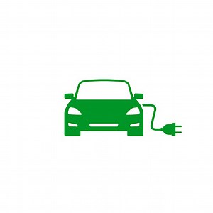 Elektroauto Icon, Elektrotransport mit Stecker und Kabelschild....