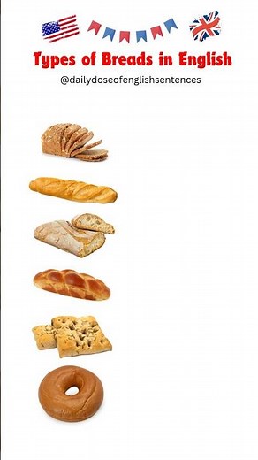 Learn Different Types of Bread in English | Bread Vocabulary for English Learners #learnenglish