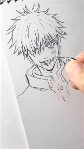 How To Draw Satoru Gojo | Jujutsu Kaisen Sketch Art Lesson