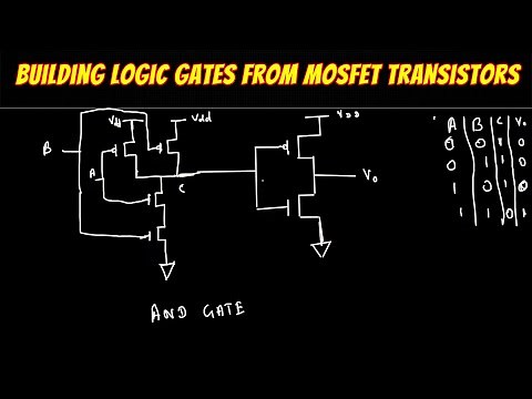 Building logic gates from MOSFET transistors
