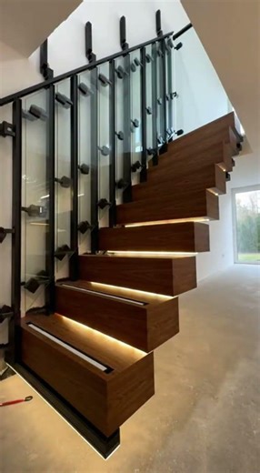 Old Stairs to Floating Staircase ✨🔥 | Luxury Renovation