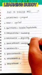 261K views · 10K reactions | Ano sa English ang "MASANGSANG"? Filipino-English Translation (Part 5) WATCH this video compilation of Tagalog to English negative vocabularies #ano #sa #English #anosaenglish #AnoSaTagalog #tagalogvocabulary #englishvocabulary #tagalogwords #englishvocabularywords #englishwords #englishgrammar #learningbuddy #FullVideo #englishlearning #englishlessons #englishteacheronline #englishteacher #englishtips #englishlanguage | Learning Buddy | Facebook