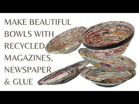 How to make bowls from Magazines & Newspapers | DIY Paper Bowls | Newspaper bowl | Crafty Patti