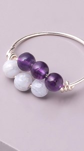 Have you ever tried making a wire wrapped ring before? 😍 It's SO much fun and pretty easy once you get the hang of it 🤗 This design features our amethyst and blue lace agate round beads - included in our #BeadingWeek offer - plus there are lots more round beads for you to choose from and save on! 💎 Follow the tutorial and shop supplies: https://www.kernowcraft.com/jewellery-making-tips/wire-wrapping-techniques-advice/how-to-make-a-wire-wrapped-bead-ring | Kernowcraft Rocks & Gems Ltd