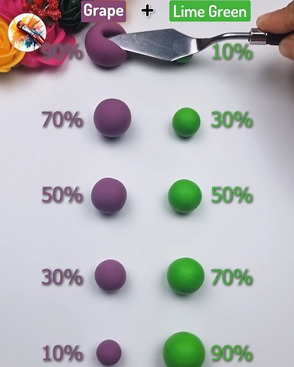 Deep Lilac Vs Light Coral Satisfying color mixing Clay #Satisfying #crafts #clay #asmr #Christmas #Shorts | Painting Concept