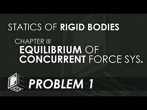 Statics of Rigid Bodies Chapter 3 Equilibrium of Concurrent Force Systems Problem 1 (PH)