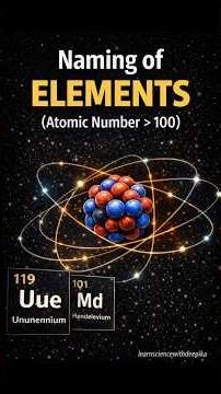 Atomic Number Naming Rule #education #scienceshorts #examrevision #learnit #quickrevision