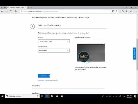 How to download Surface recovery image