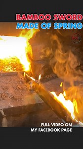 23K views · 45 reactions | From an old shock absorber spring, a samurai-style knife is born! Inside the workshop, the forge roars—hammering, grinding, heat-treating—and a bamboo handle completes the authentic look. Every strike and screech becomes part of a dynamic ritual. Meanwhile in the Garage turns raw steel into art. #MeanwhileInTheGarage #Forging #JapaneseKnife #HandmadeBlade #Metalworking #KnifeMaking #BambooHandle #DIY | Meanwhile In the Garage | Facebook