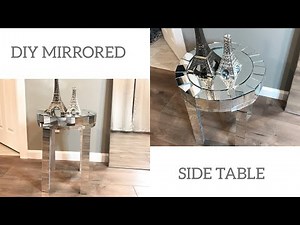 ($10) Mirrored side table