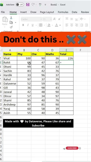 still struggling to find Total in excel, watch this video till end 🔚#excelshorts #excel #spreadsheet