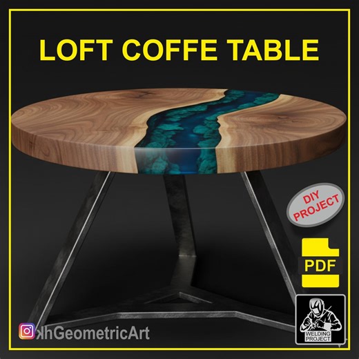 Loft Coffee Table DIY Plans, Steel Frame (PDF) - Etsy