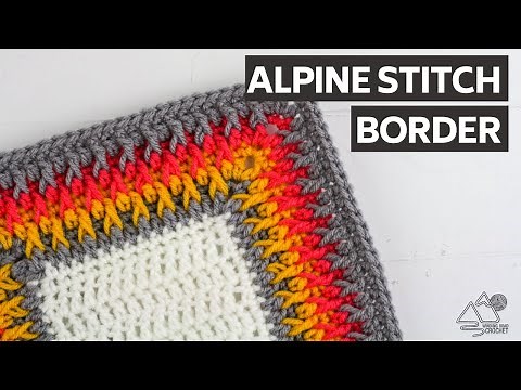 CROCHET alpine stitch BLANKET border tutorial