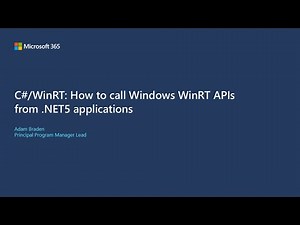 CSWinRT: How to call Windows WinRT APIs from .NET5 applications