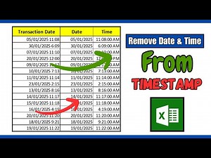 How to separate Date & Time from Timestamp in Excel | DigitaL WalkwaY |