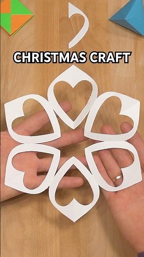 SNOWFLAKE WITH HEARTS BEAUTIFUL DIY CHRISTMAS CRAFT | DESIGN PAPER IDEAS INCL ART