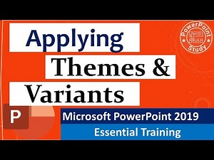 MS PowerPoint 2019 | Applying Theme: How to Apply Themes and Variants | PowerPoint Study