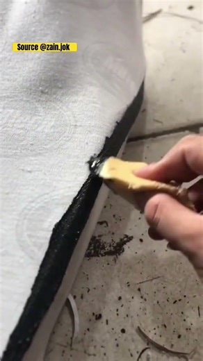 We apply sealant to the seams of the motorcycle seat cover first #viral #fyp #video #short #fypシ