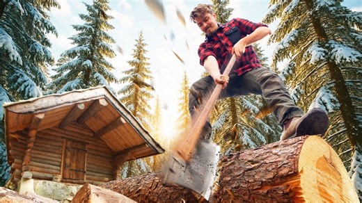 10K views · 89 reactions | Building An Outdoors Kitchen For My Log Cabin Alone  Full video, comments ✅✅ | Jungle Survival Camping | Facebook