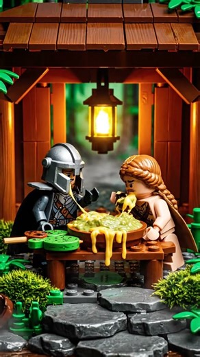 Bounty Hunter is Eating a skewer of grilled nopales - cactus paddles (ASMR)