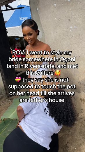 If na me that pot for don fall from my head😩 wat love cannot do does not exist 💝💝💝 👗: B_swardrobe ✂️ #blowthisup #goviral #riversstateweddings #riverswedding #ogonibride #nigerianweddings #foryoupageofficiall