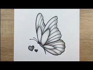 How to draw beautiful butterfly | step by step easy pencil drawnigs | Pencil sketch for beginners
