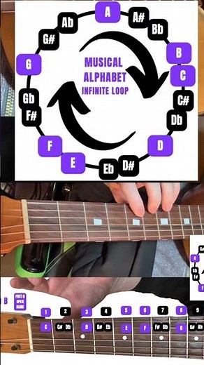 B string notes with # and b B C C#/Db D D#/Eb E F F#/Gb G G#/Ab #guitar