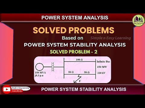 Power system Stability analysis | Solved Problem -2 | PSA | Critical Clearing Angle | Power system