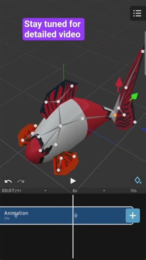 gold fish animation in prisma 3D|| prisma 3D animation video || #prisma3d #fishanimation #shorts