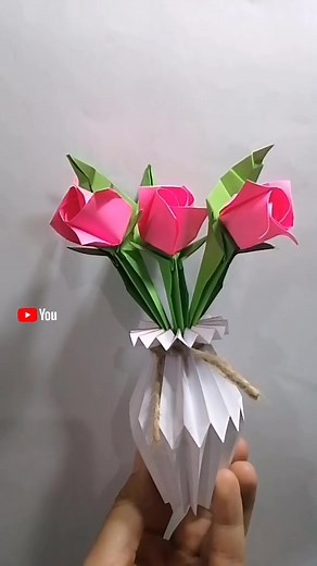 Tutorial del Florero en Youtube | Origami TikTok